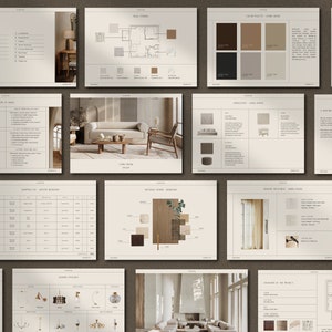 Interior Design Presentation Template and FF&E Schedule Bundle ...