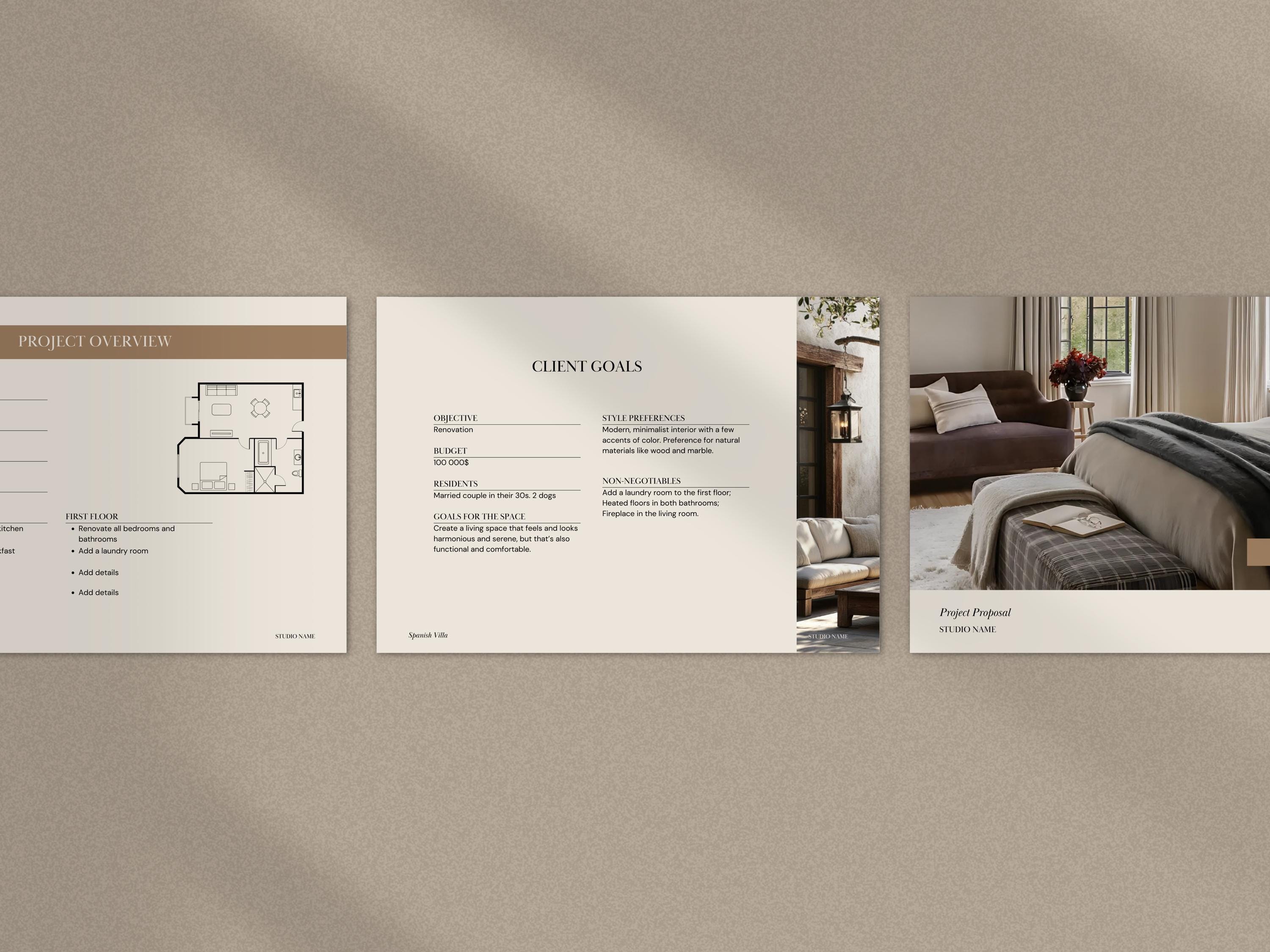 Interior Design Proposal Template | Project Proposal Template for ...