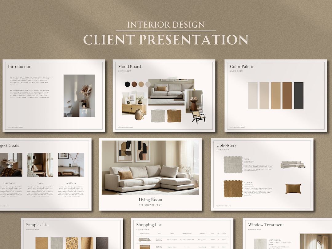 Interior Design Presentation Interior Design Project Template Client ...
