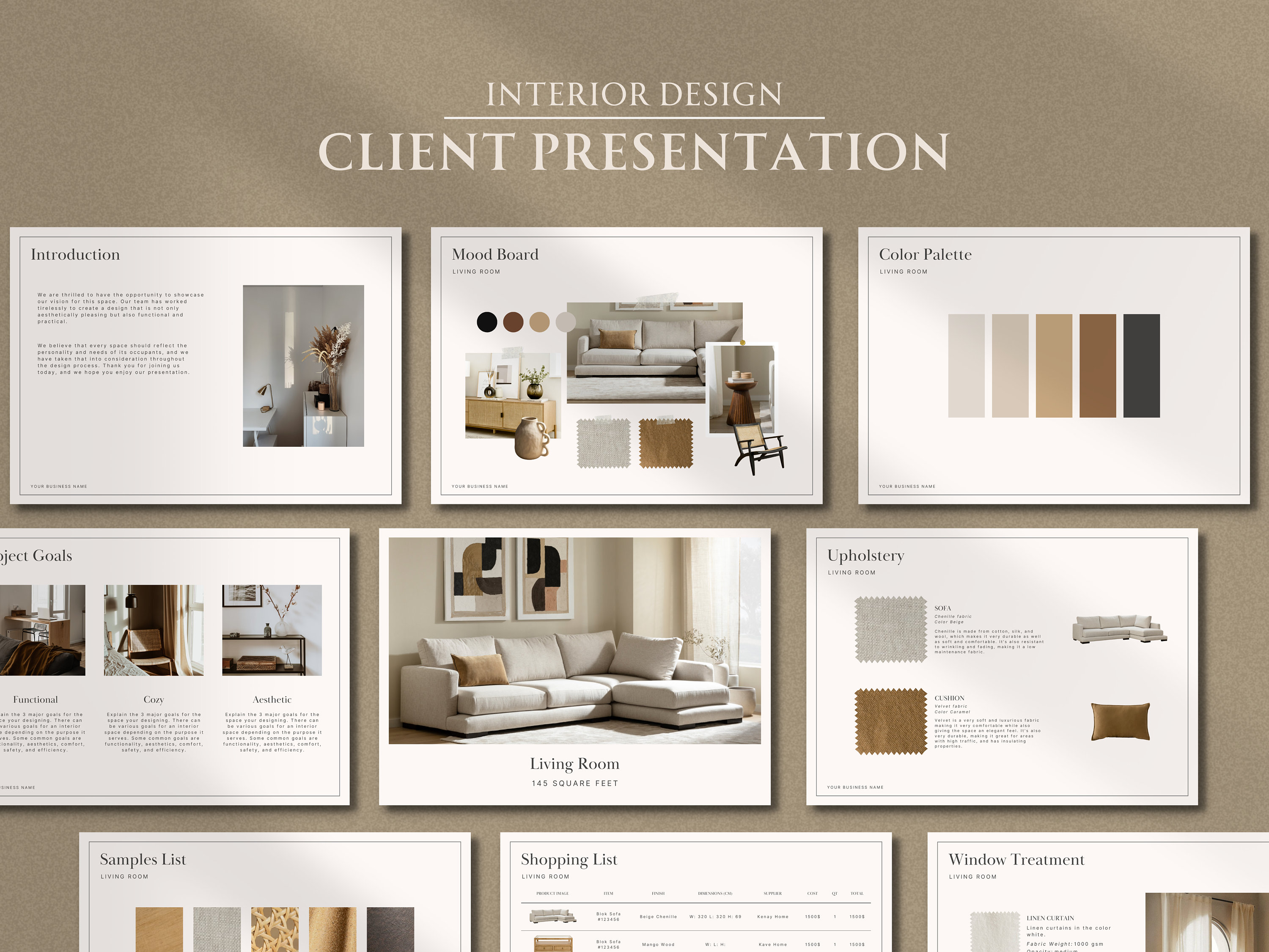 Interior Design Presentation | Interior Design Project Template ...