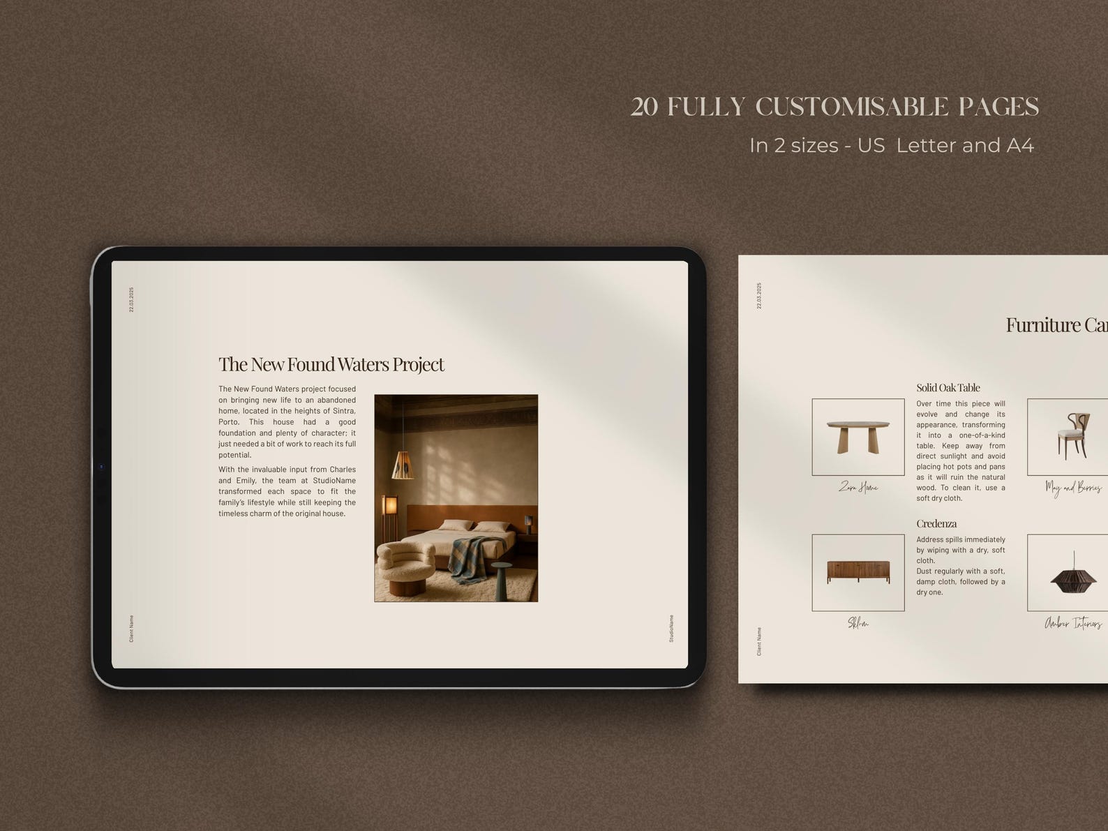 Interior Design Goodbye Packet Template | Interior Design Client ...