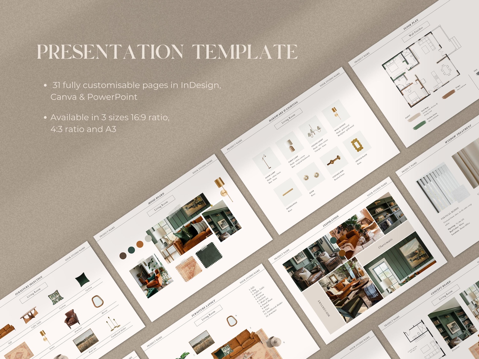 Interior Design Client Presentation and FF&E Schedule Bundle | Interior ...