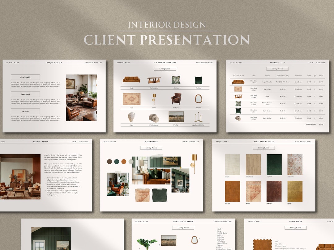 Interior Design Presentation Interior Design Project Template Client ...