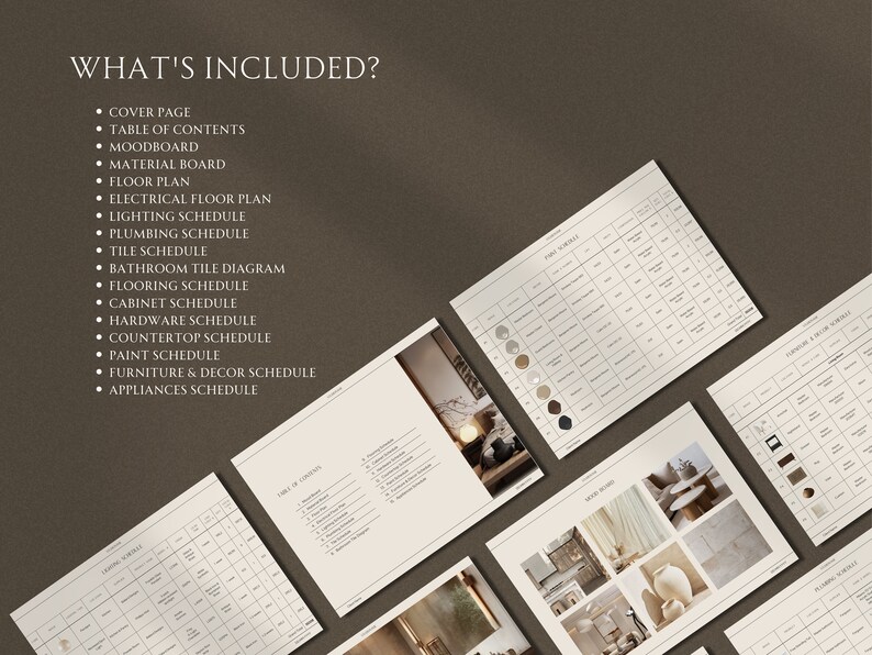 FF&E Schedule Interior Design Furniture, Fixtures and Finishes Schedule ...