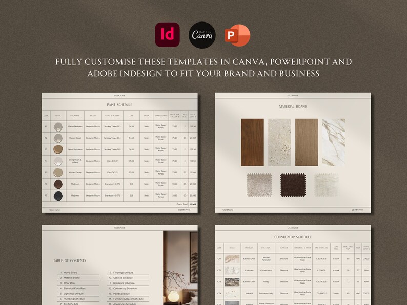 FF&E Schedule Interior Design Furniture, Fixtures and Finishes Schedule ...