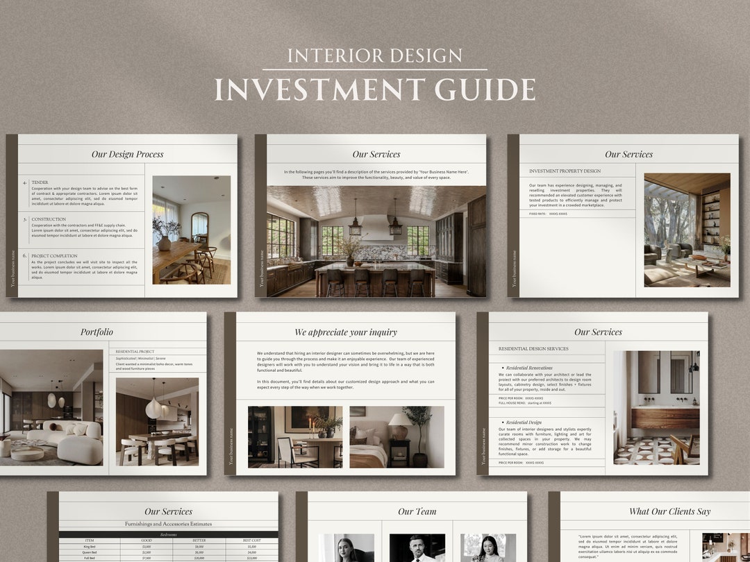 Interior Design Investment Guide Template | Interior Design Services ...