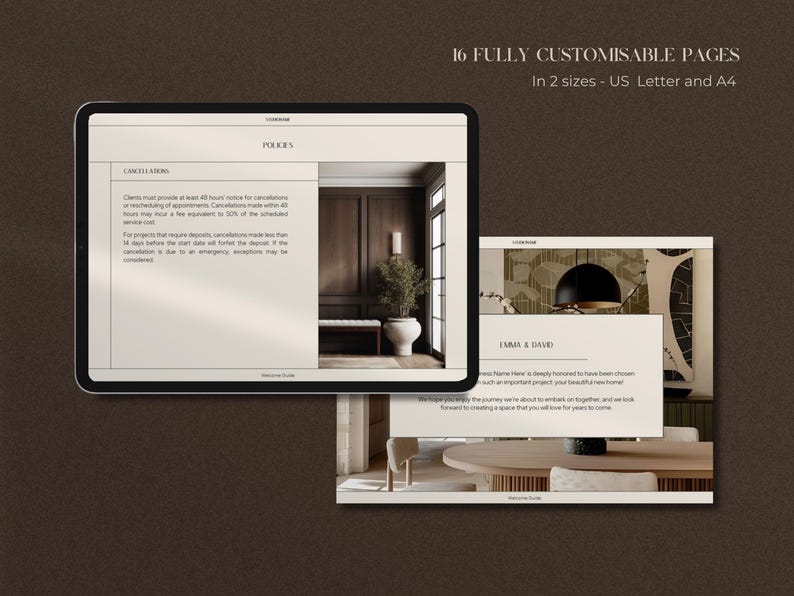 Interior Design Welcome Guide Template | Interior Design Welcome Packet ...