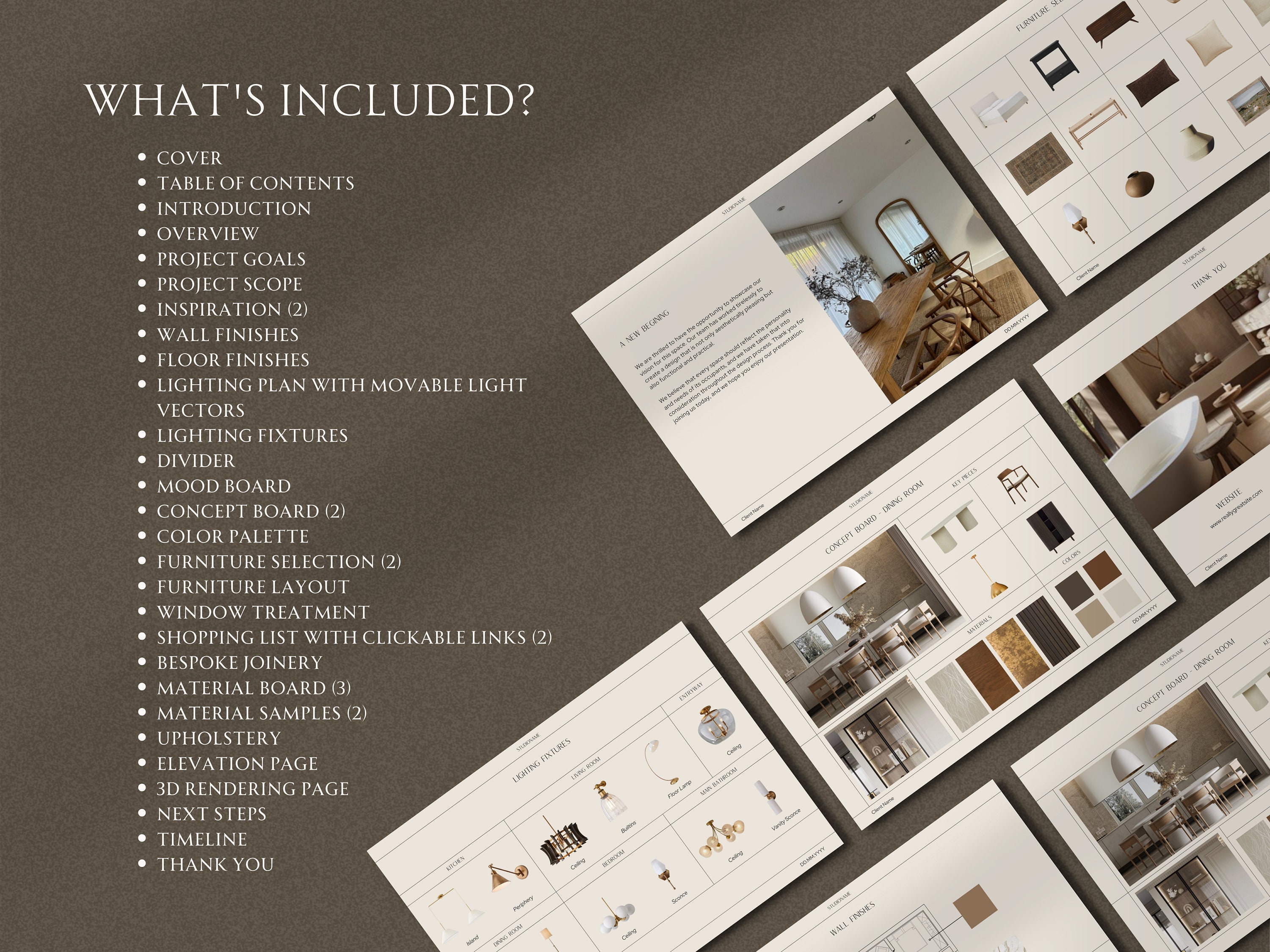 Interior Design Presentation Interior Design Project Template Client ...