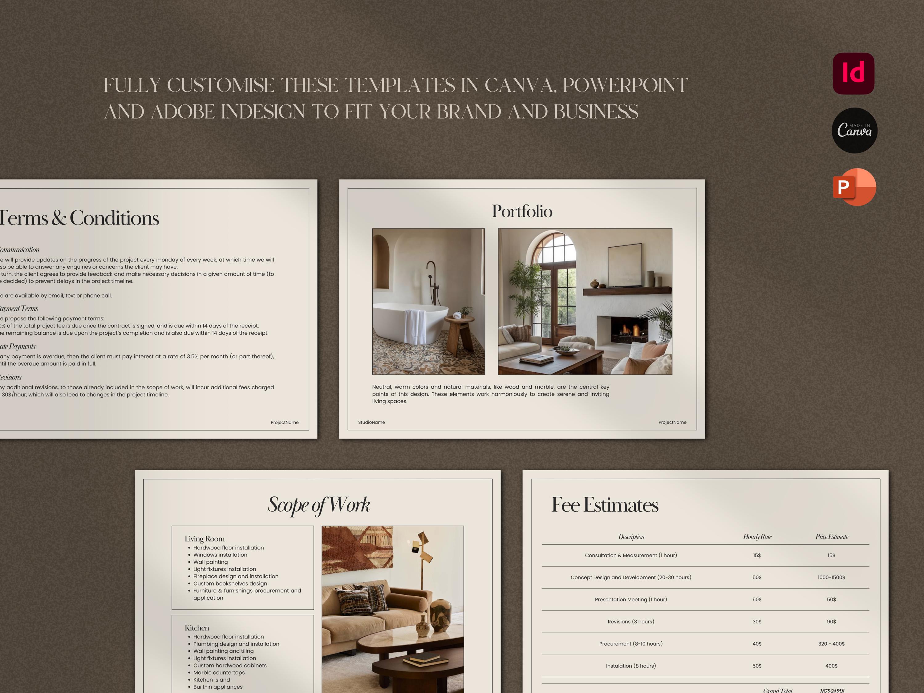 Interior Design Proposal Template | Project Proposal Template for ...