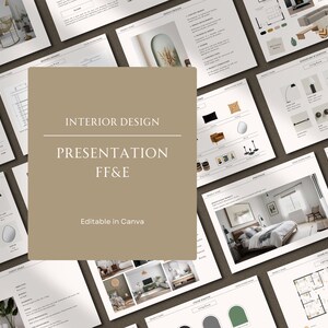 Interior Design Client Presentation and FF&E Schedule Bundle Interior ...