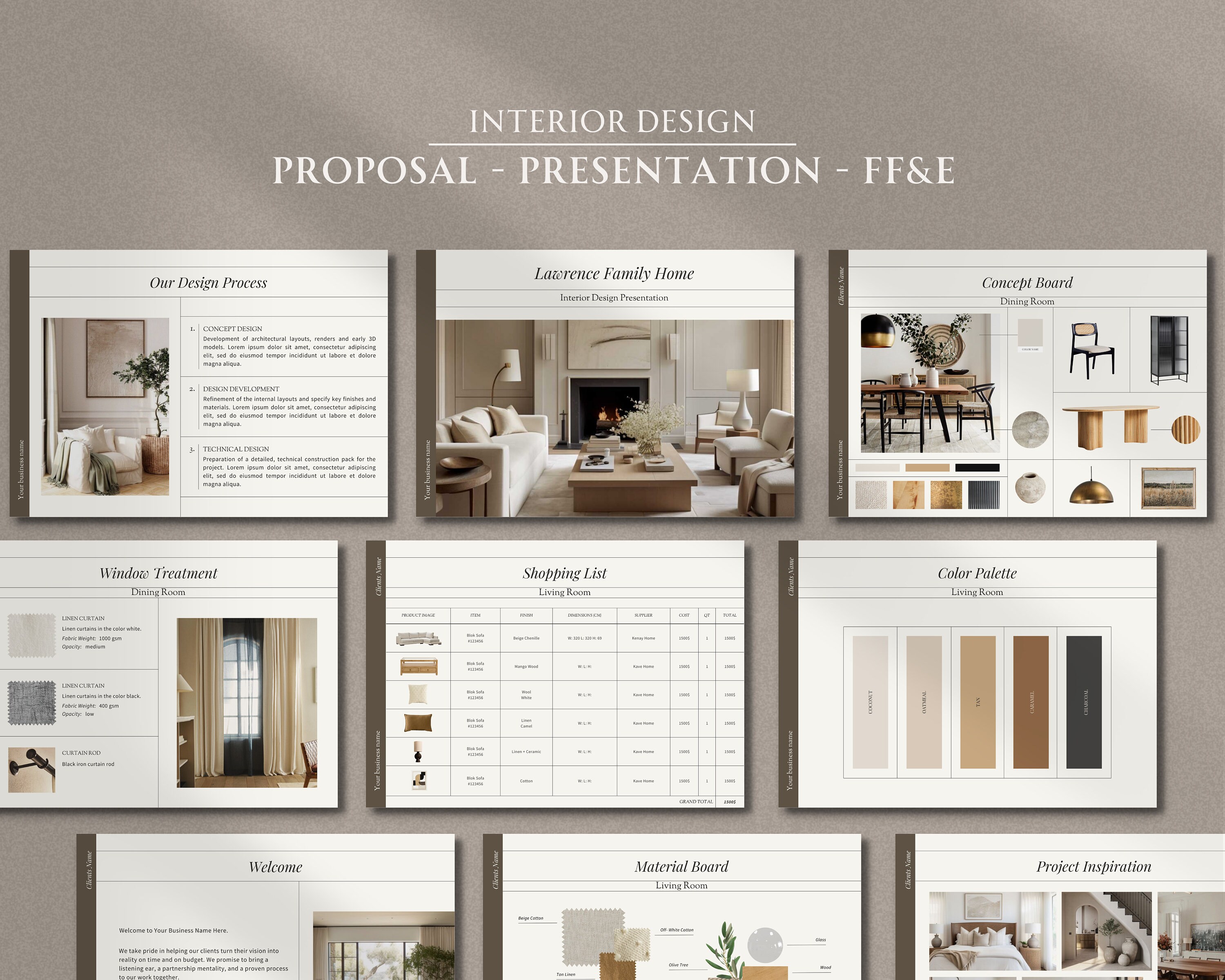 Interior Design Bundle Interior Design Presentation Template Interior ...