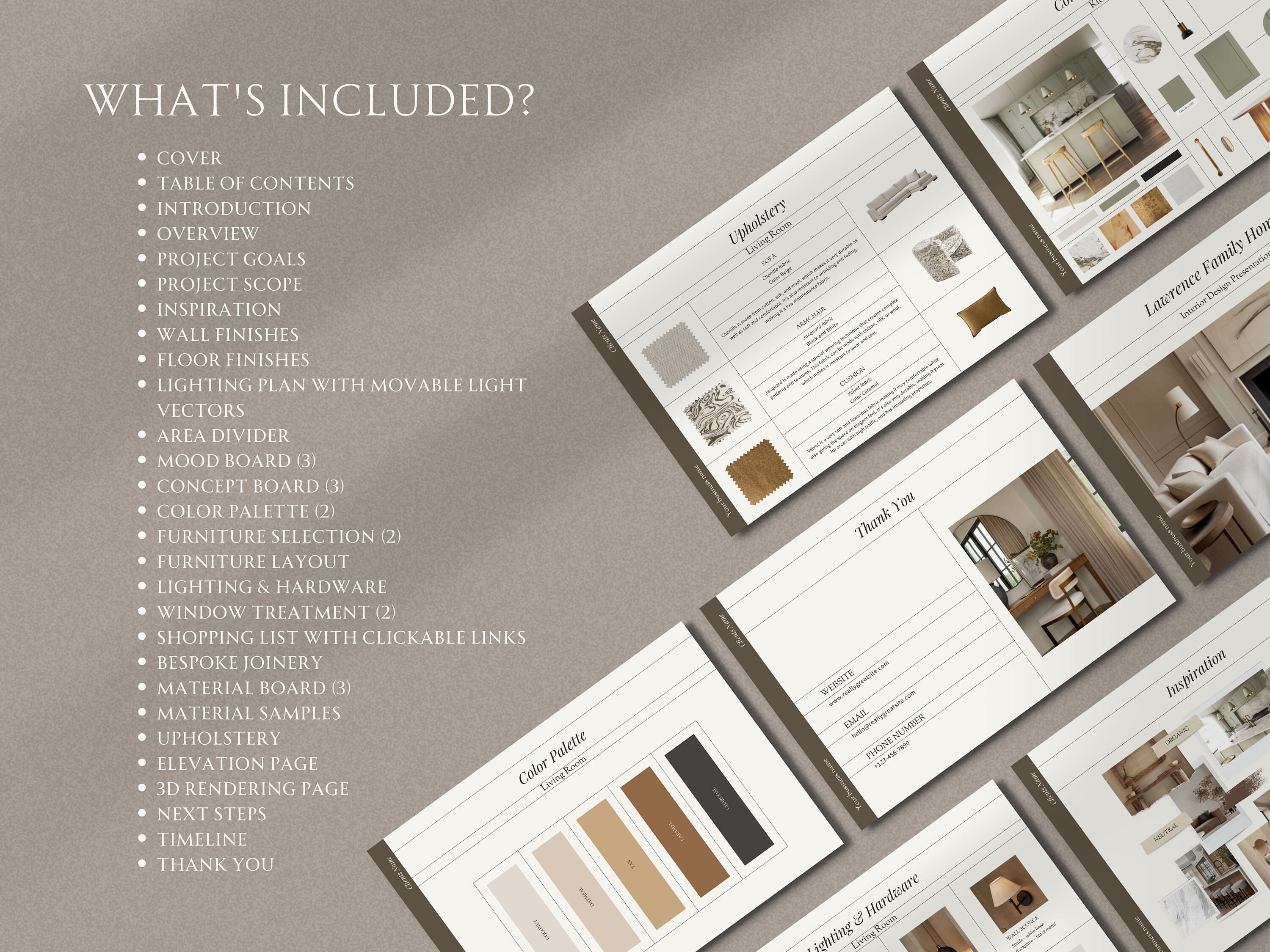 Interior Design Presentation Interior Design Project Template Client ...