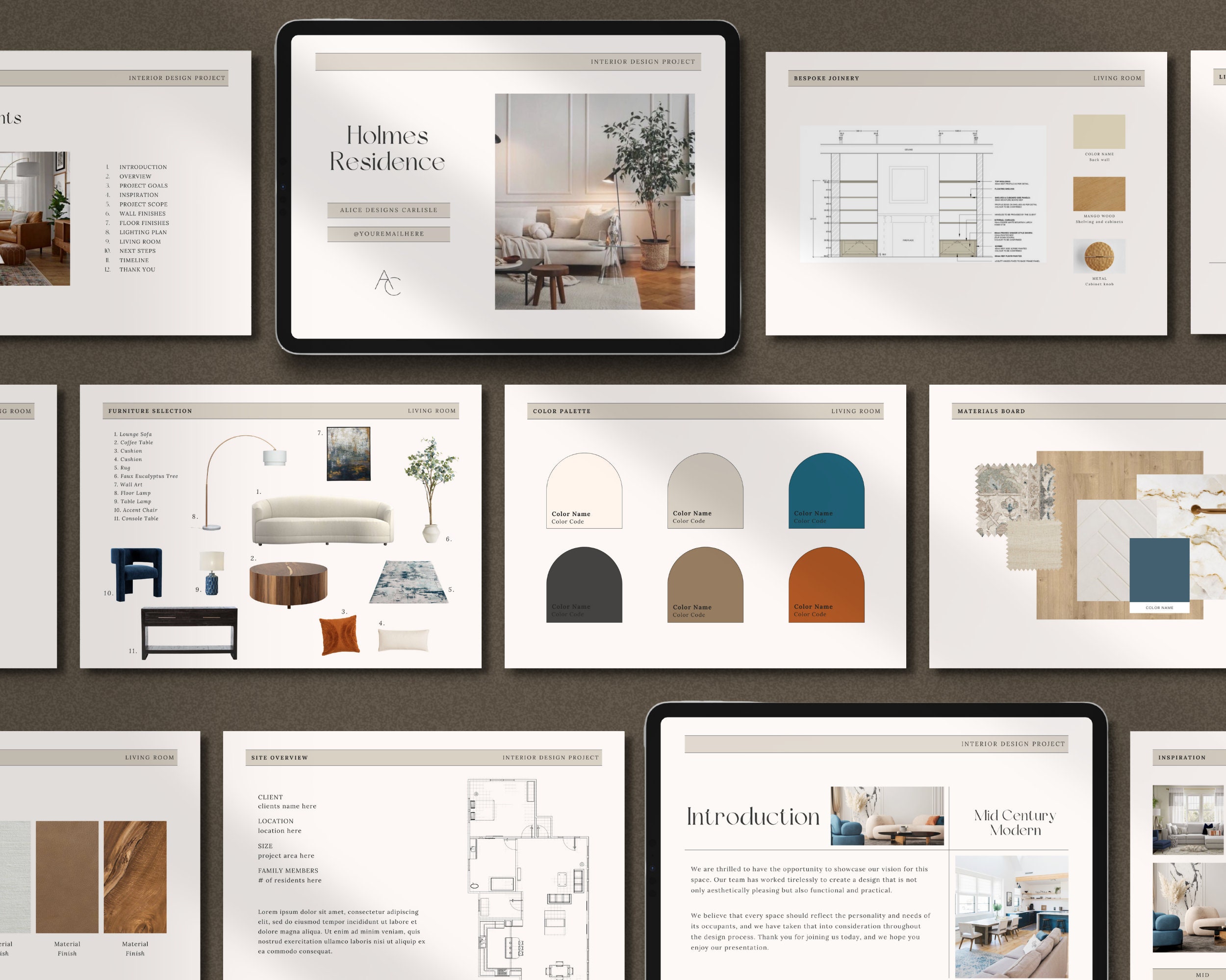 Interior Design Presentation Interior Design Project Template Client ...