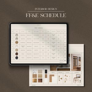 FF&E Schedule | Interior Design Furniture, Fixtures and Finishes ...