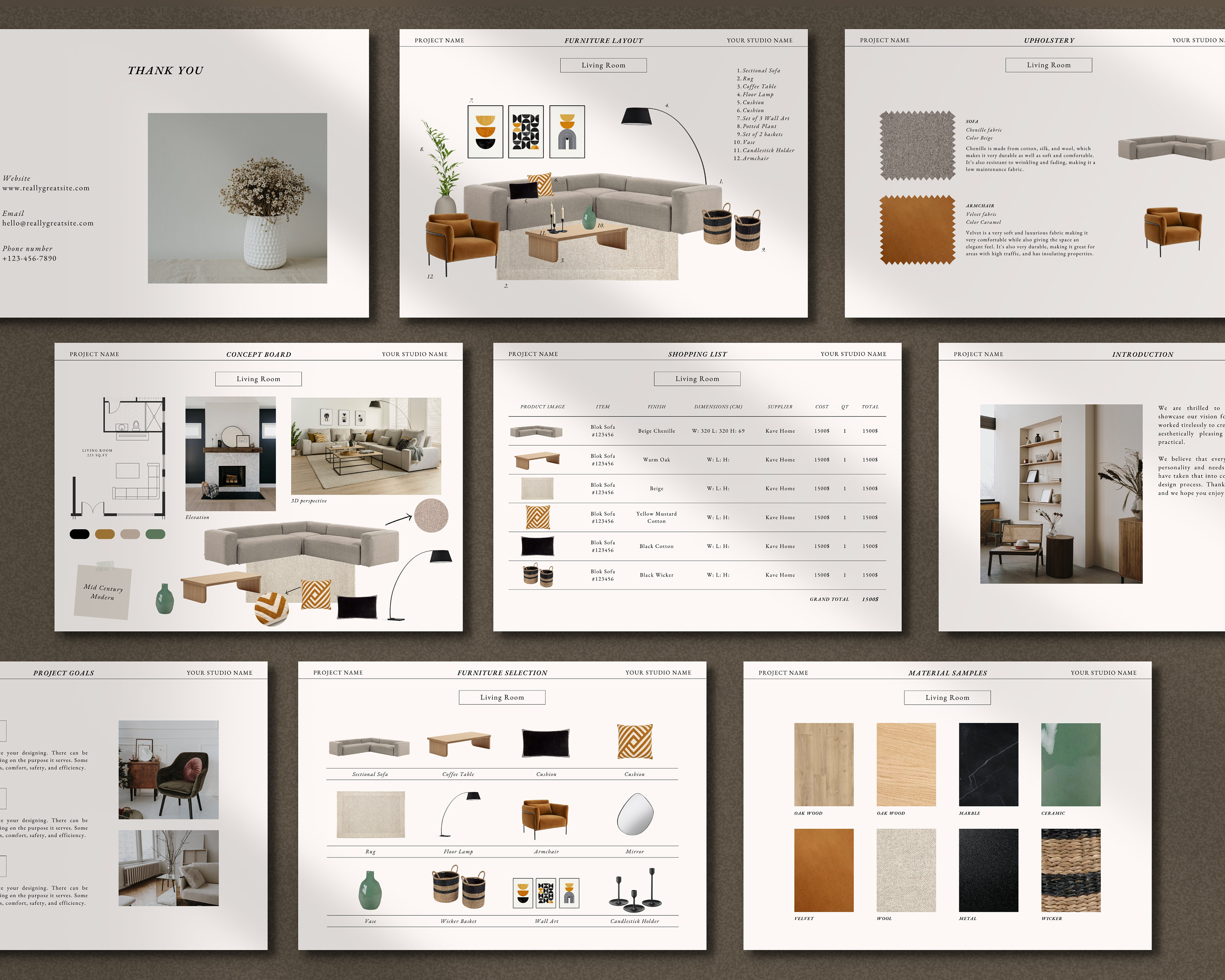 Interior Design Presentation Interior Design Project Template Client ...