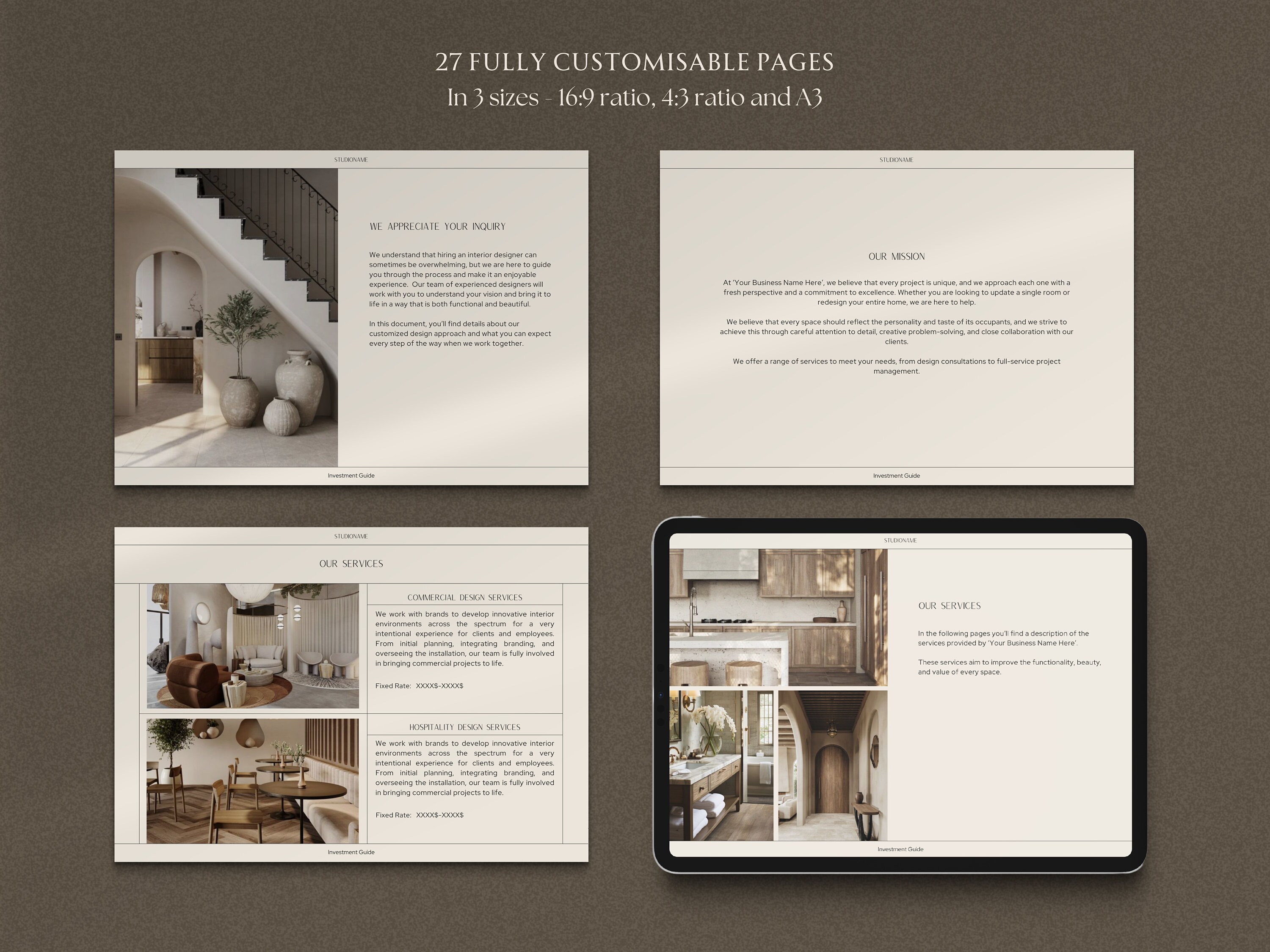 Interior Design Investment Guide Template Interior Design Services Interior Design Template ...