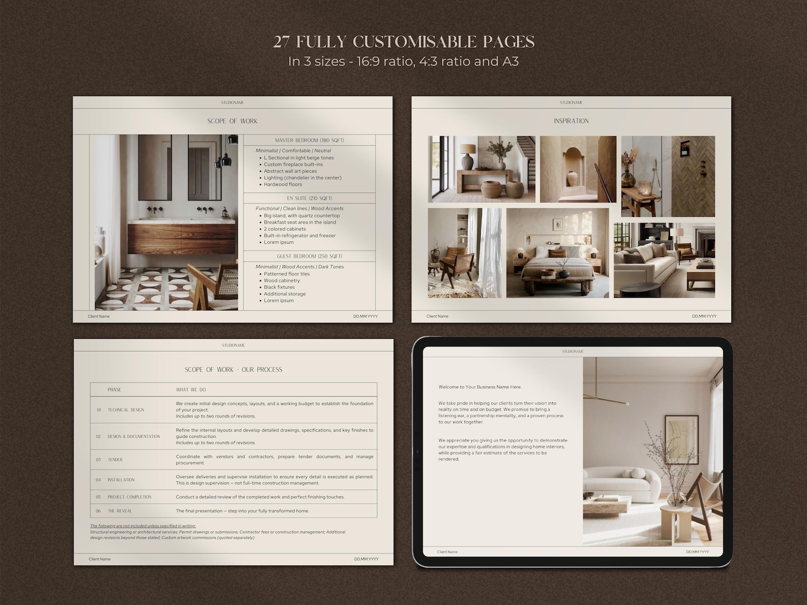 Interior Design Proposal Template | Interior Design Presentation ...