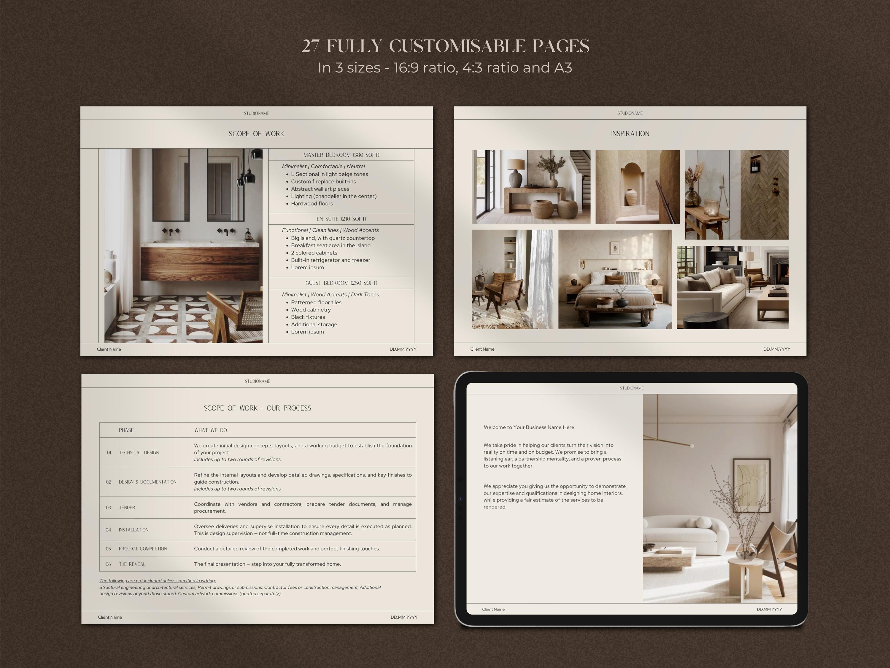 Interior Design Proposal Template | Interior Design Presentation ...