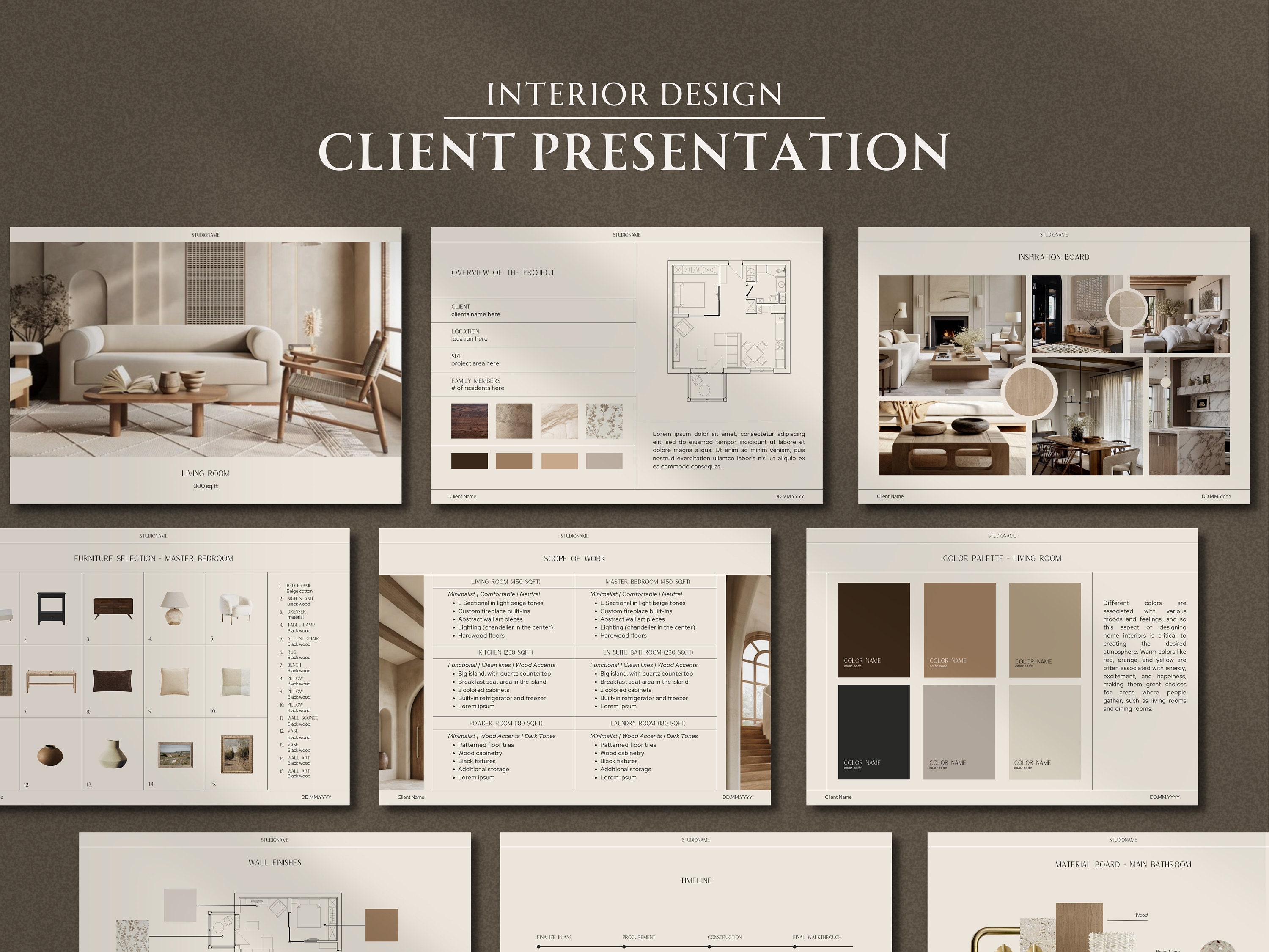 Interior Design Presentation Interior Design Project Template Client ...