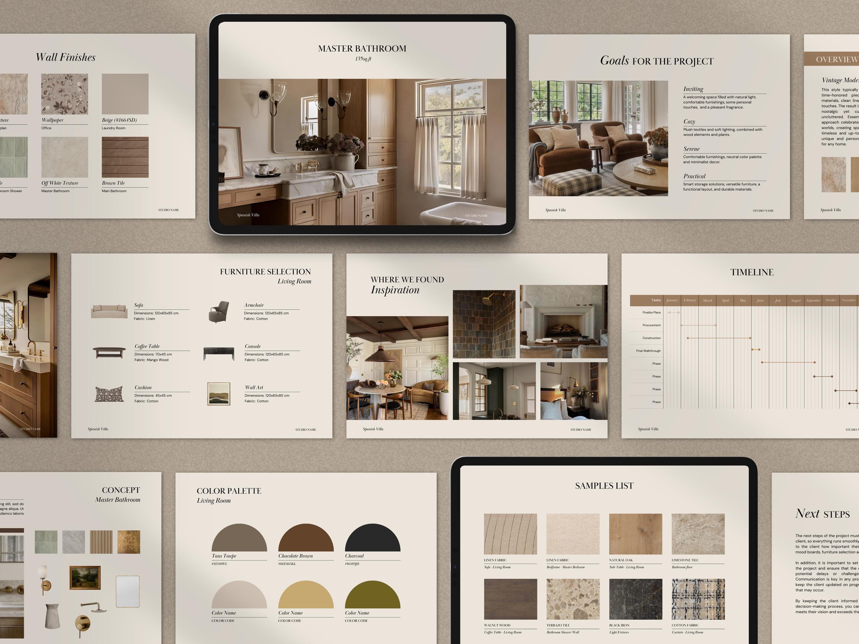 Interior Design Presentation | Interior Design Project Template ...