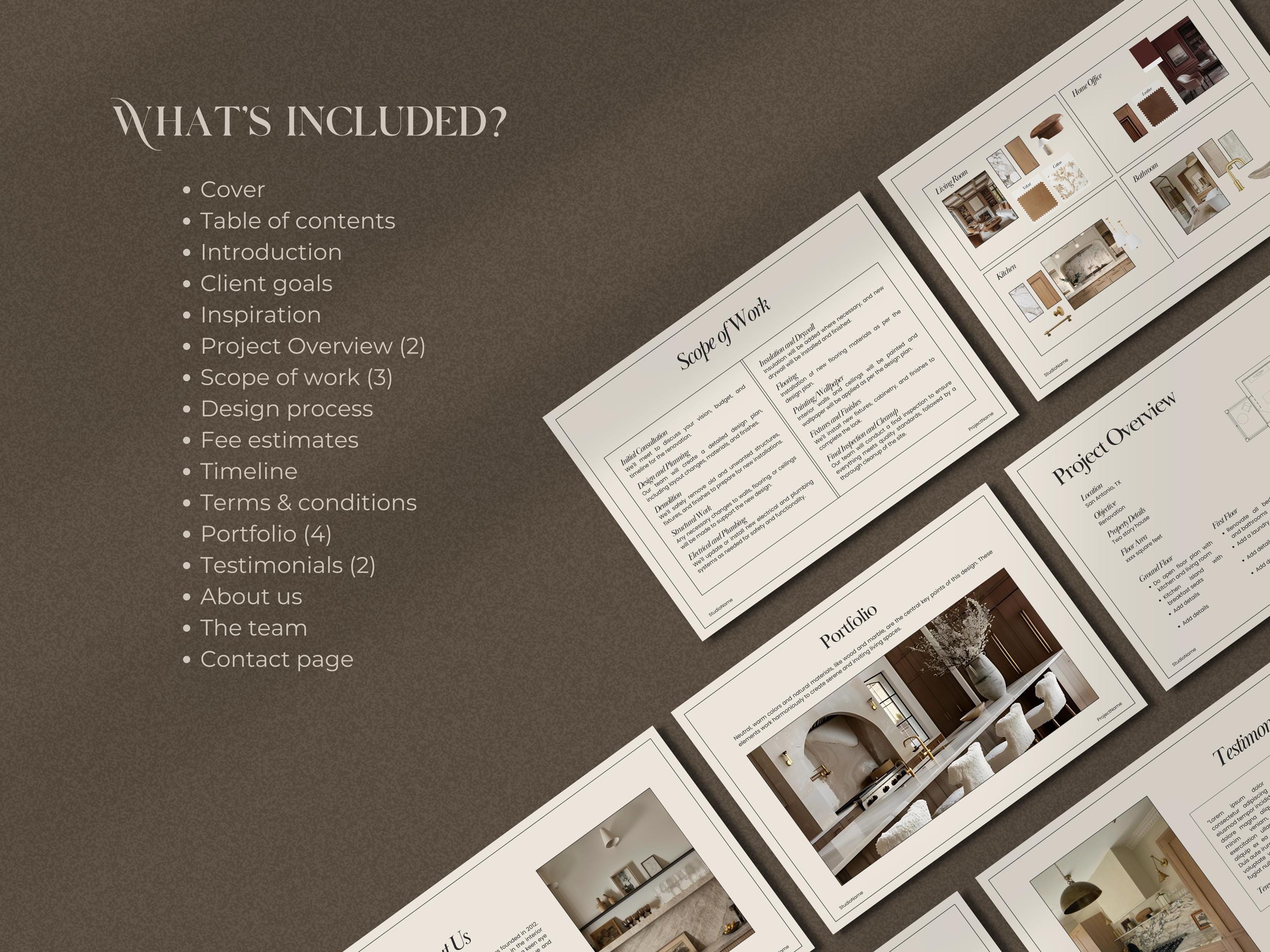 Interior Design Proposal Template | Project Proposal Template for ...