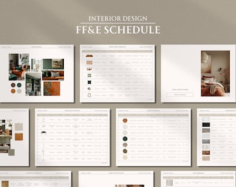 Interior Design Finishes Schedule Canva Template - Etsy