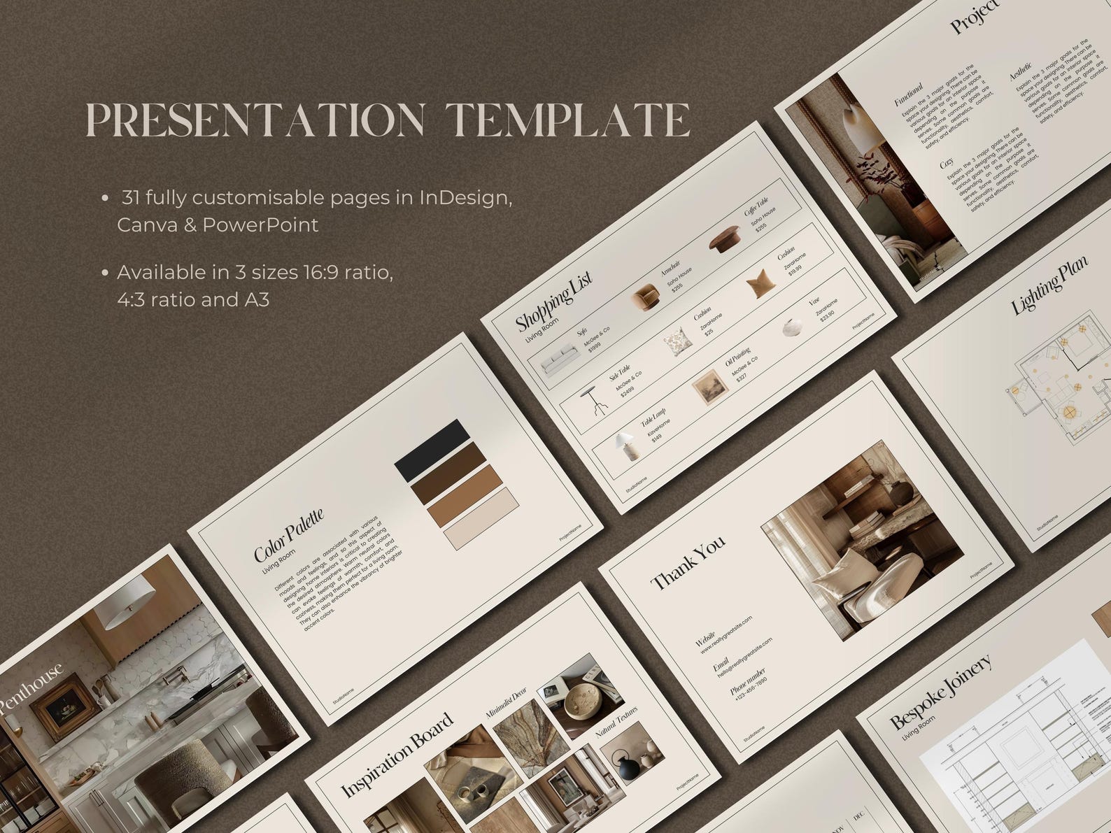 Interior Design Bundle | Interior Design Presentation Template ...