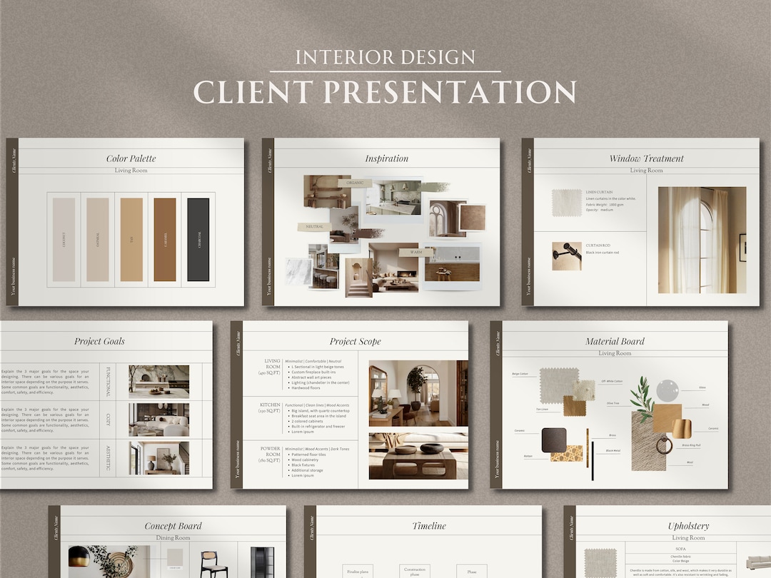 Interior Design Presentation | Interior Design Project Template ...