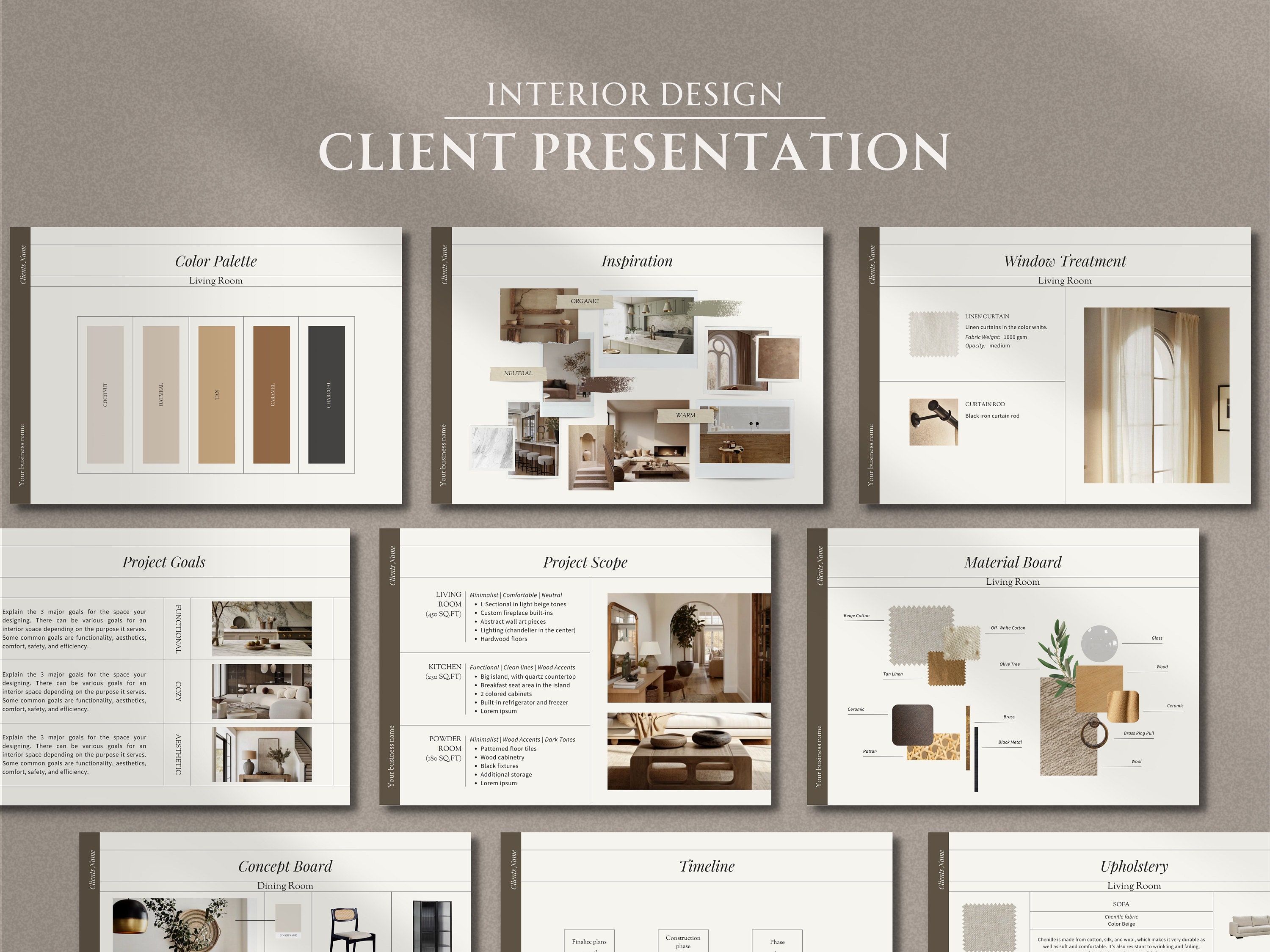 Interior Design Presentation | Interior Design Project Template ...