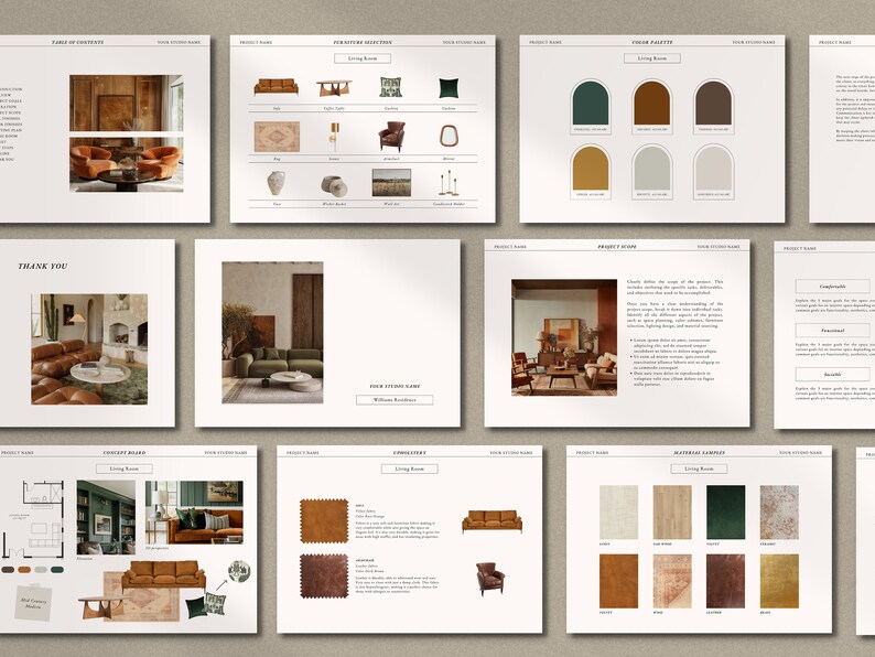 Interior Design Client Presentation and FF&E Schedule Bundle | Interior ...