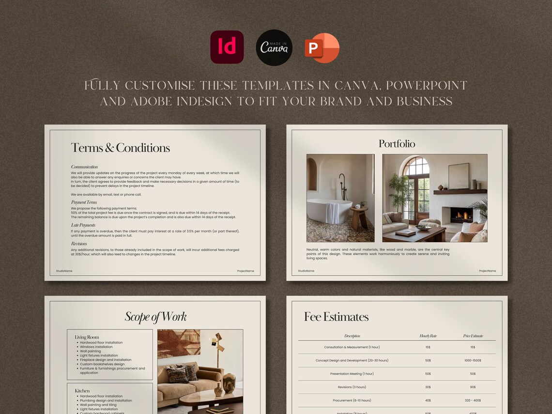 Interior Design Proposal Template | Project Proposal Template for ...