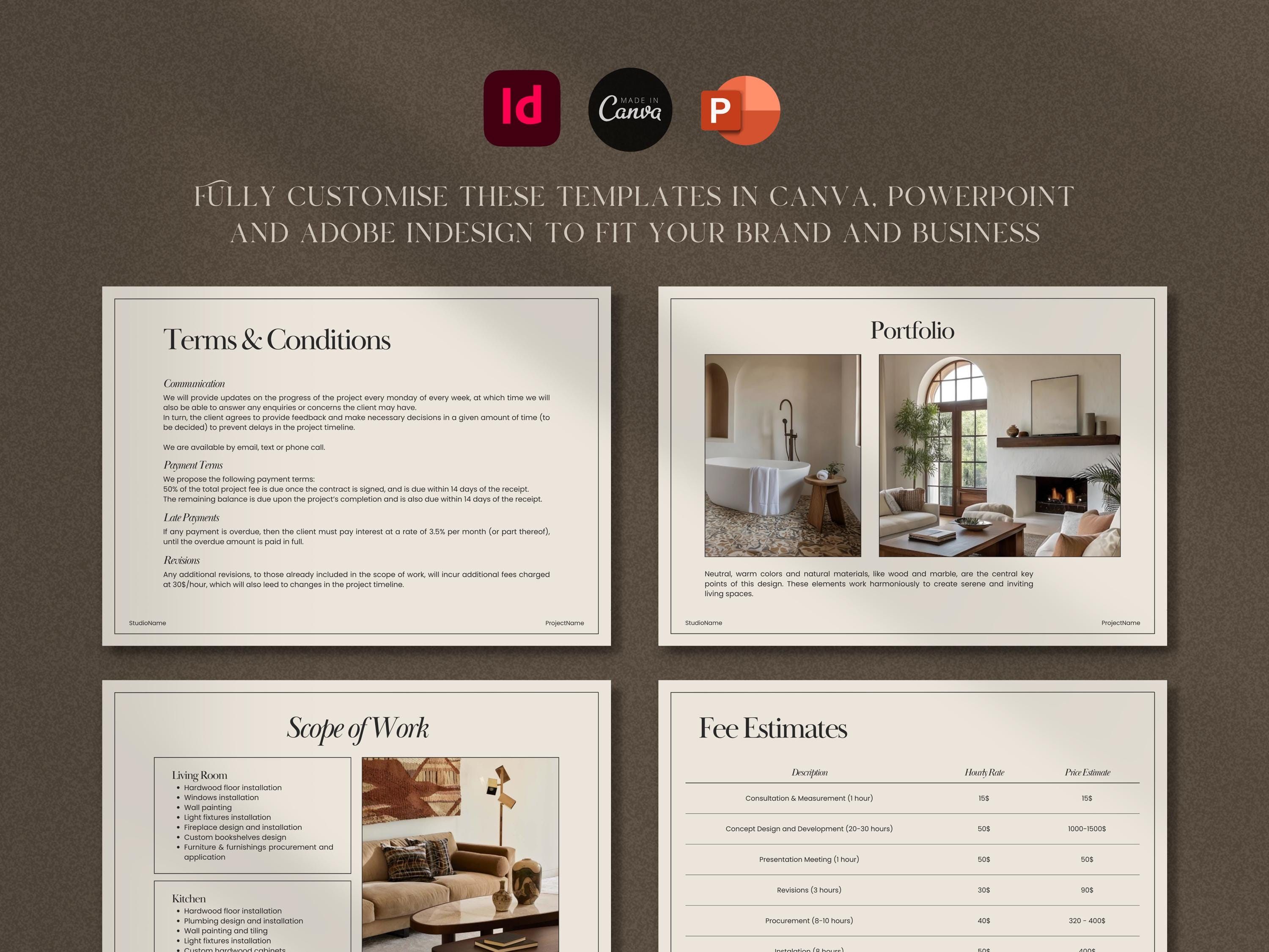 Interior Design Proposal Template | Project Proposal Template for ...
