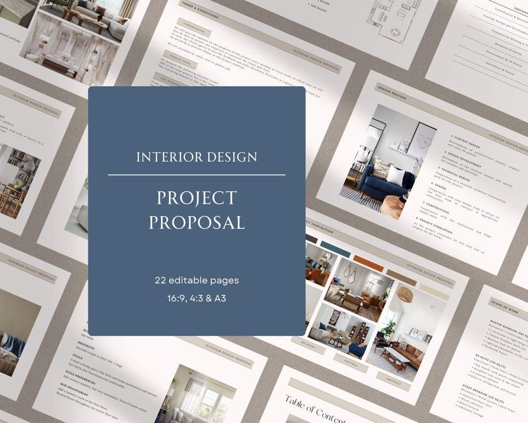 Interior Design Proposal Interior Design Presentation Canva Template ...