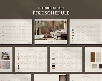 Interior Design Finishes Schedule Canva Template - Etsy