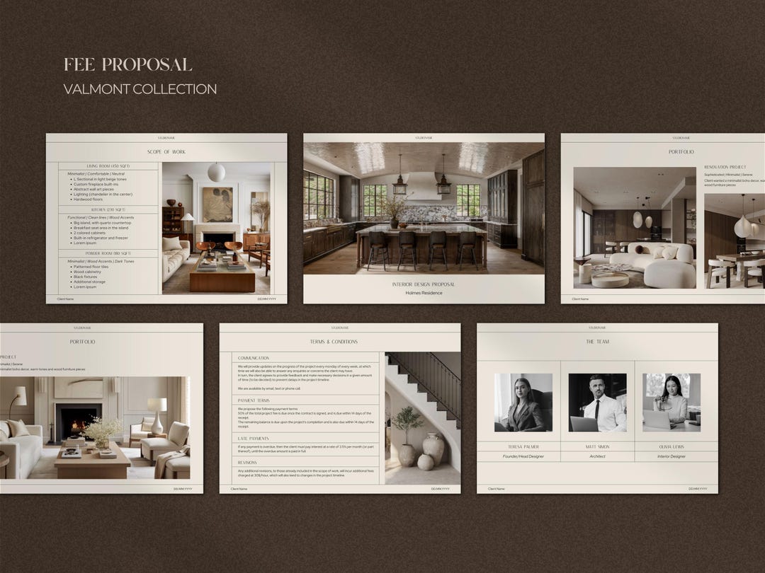 Interior Design Proposal Template | Interior Design Presentation ...