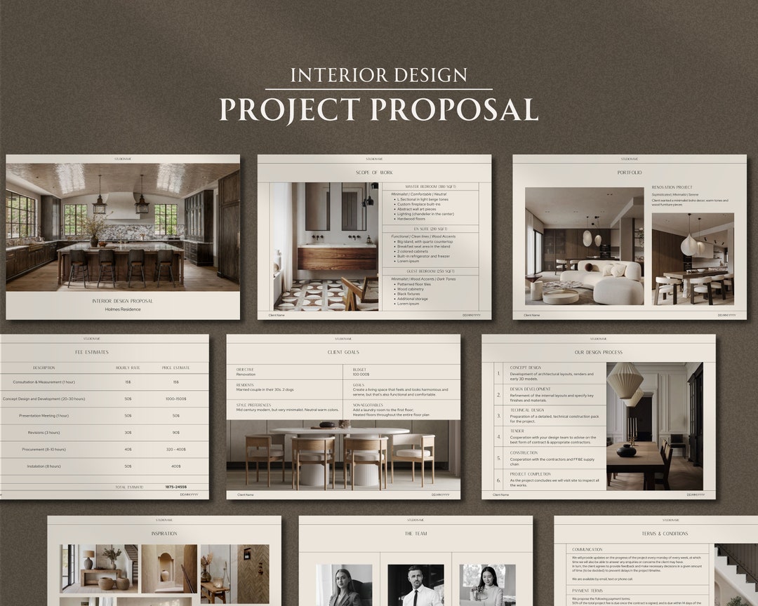 Interior Design Proposal Template Interior Design Presentation Project ...