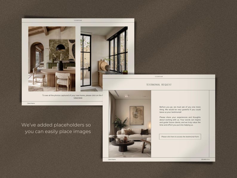 Interior Design Goodbye Packet Template | Interior Design Client ...