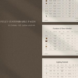 Interior Design FF&E Template | FFE Schedule | Interior Design Mood ...
