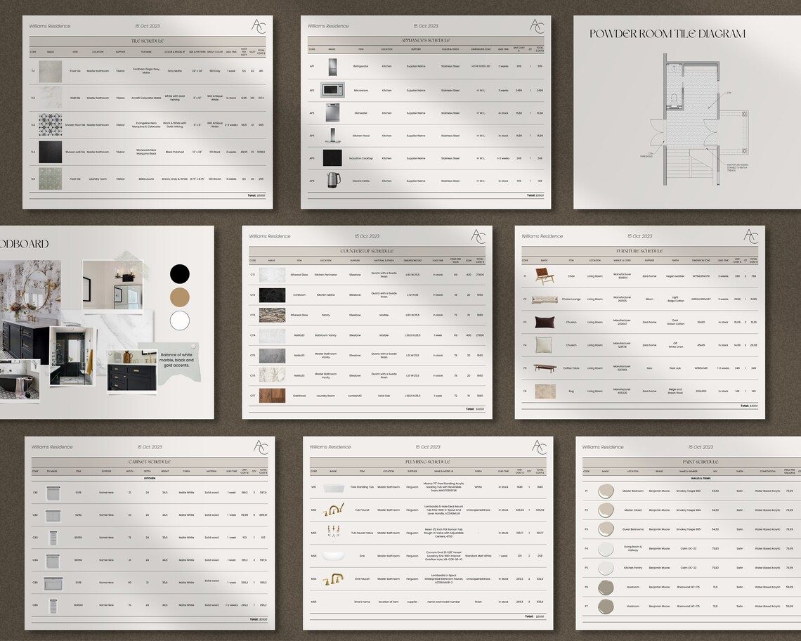Interior Design Bundle Interior Design Proposal Interior Design Client ...