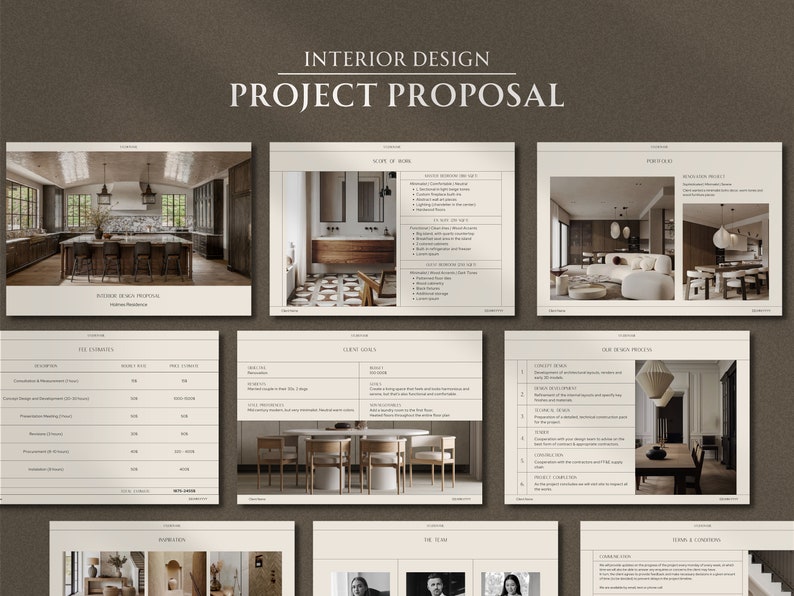Interior Design Proposal Template | Interior Design Presentation ...