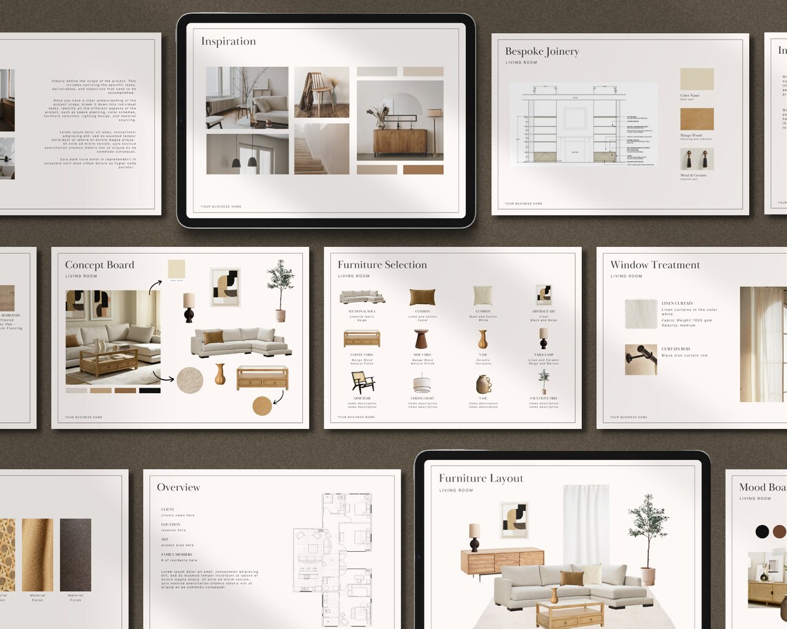 Interior Design Presentation Interior Design Project Template Client ...
