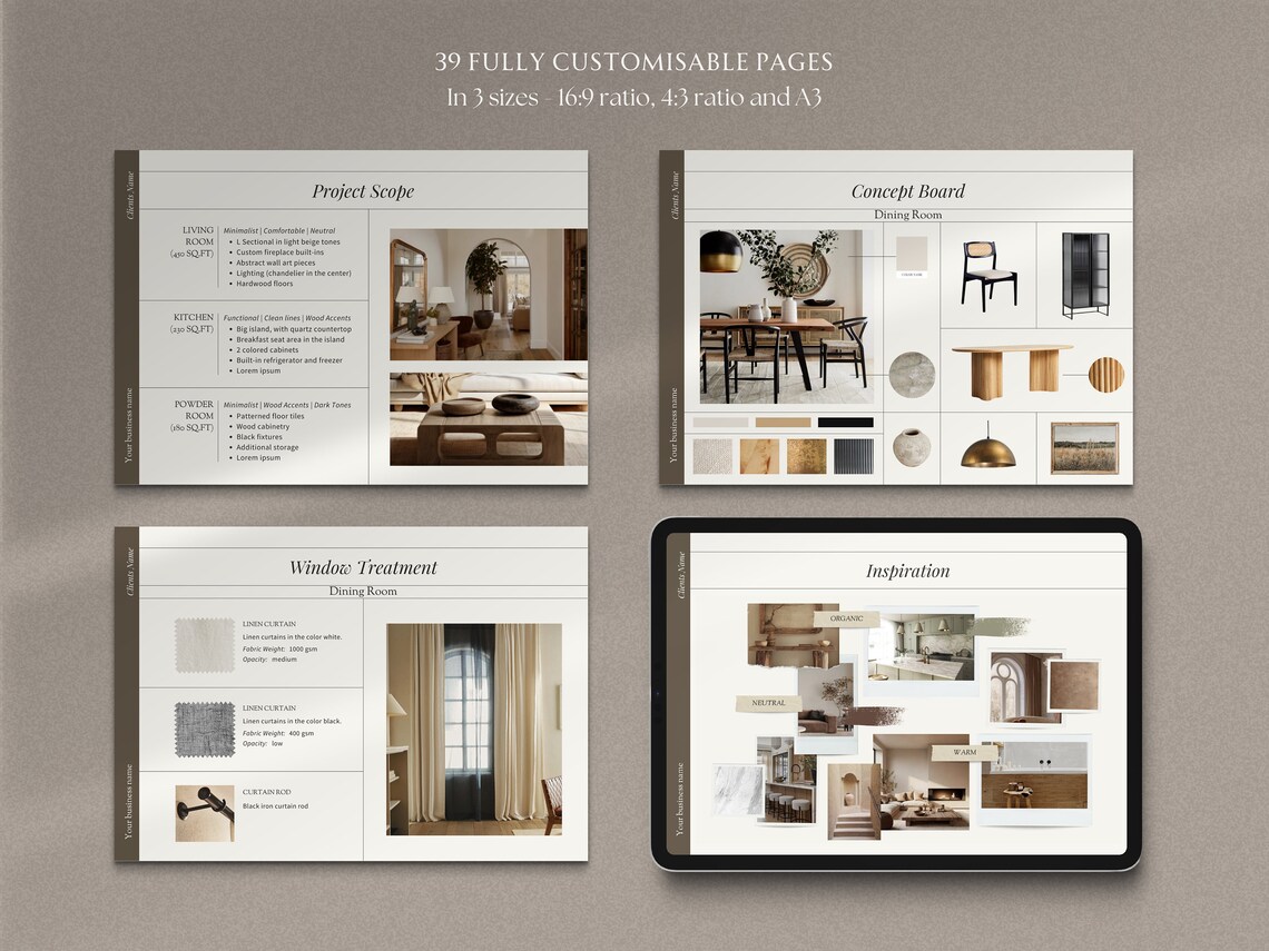 Interior Design Presentation Interior Design Project Template Client ...