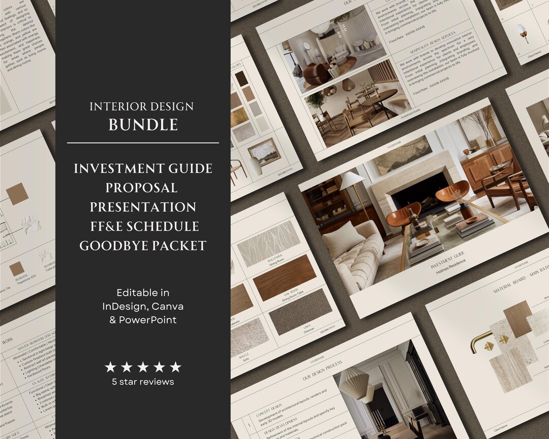 Interior Design Bundle | Investment Guide | Interior Design Proposal ...