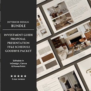 Interior Design Bundle | Investment Guide | Interior Design Proposal ...