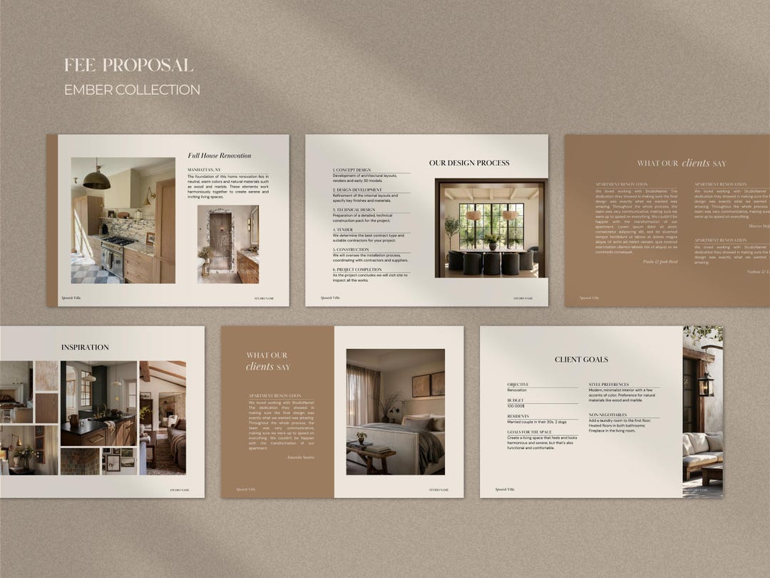 Interior Design Proposal Template | Project Proposal Template for ...