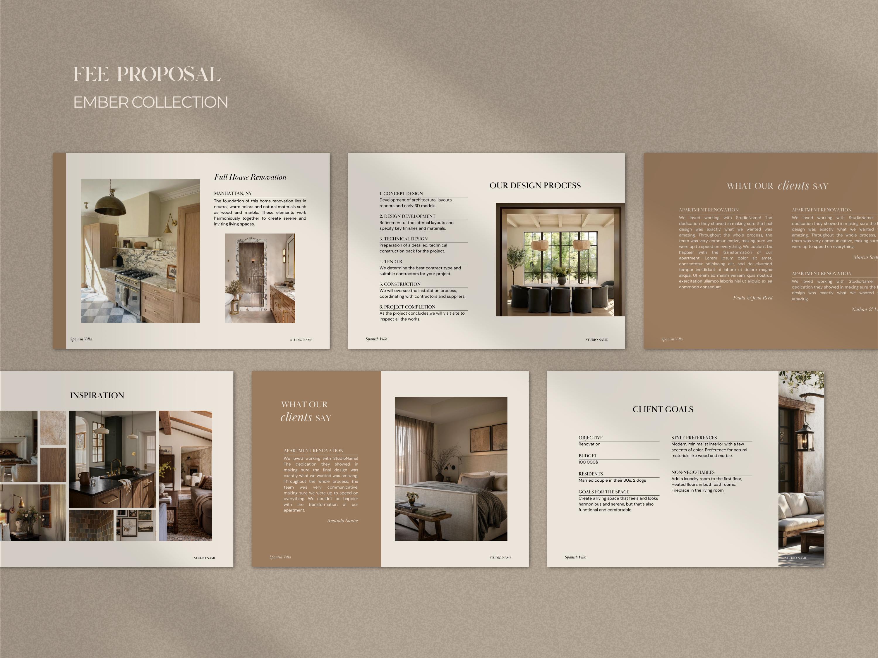 Interior Design Proposal Template | Project Proposal Template for ...