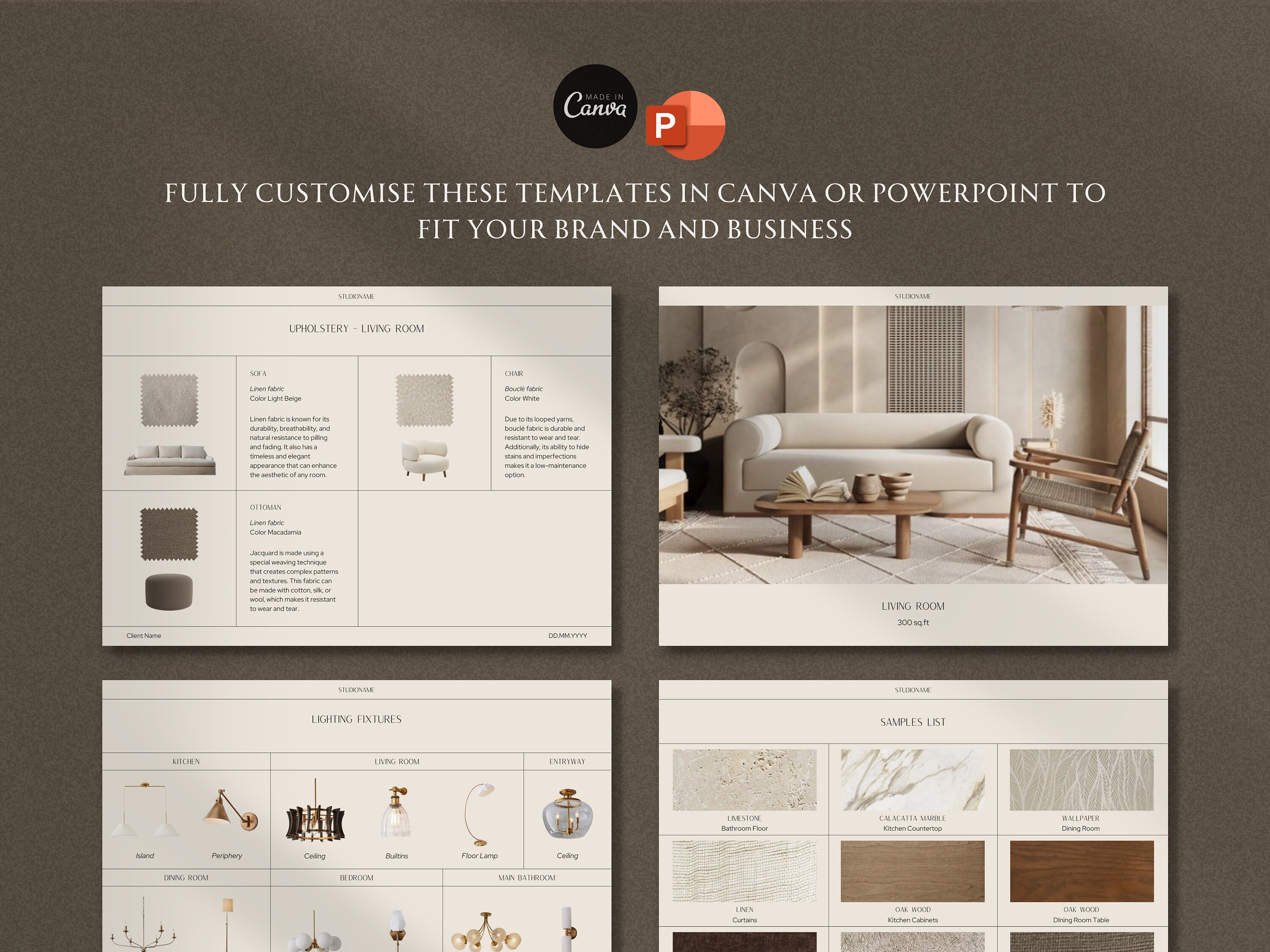 Interior Design Presentation Interior Design Project Template Client ...