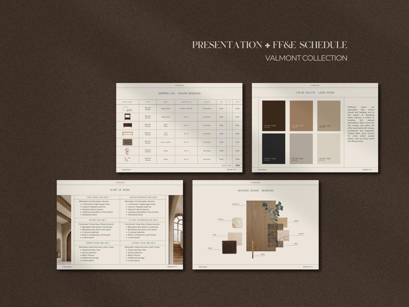 Modèle de présentation de décoration d'intérieur et ensemble de ...