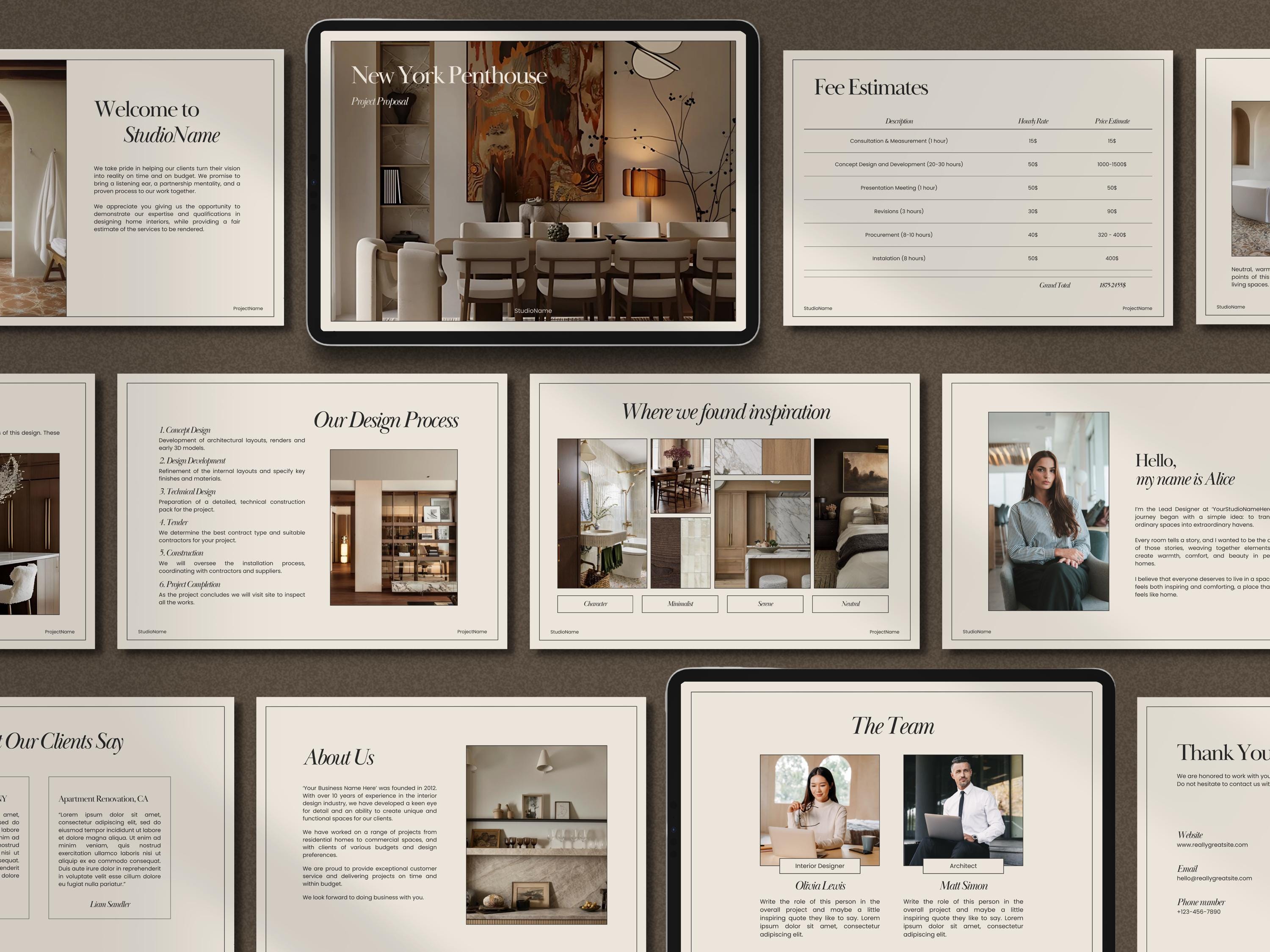 Interior Design Proposal Template | Project Proposal Template for ...