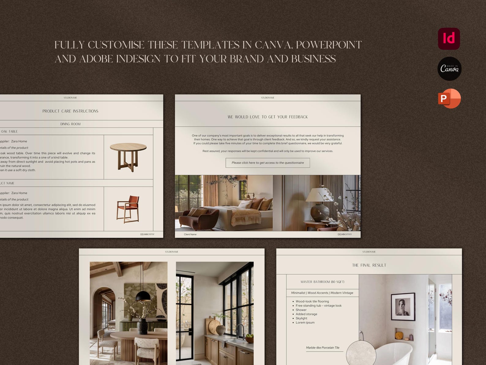 Interior Design Goodbye Packet Template | Interior Design Client ...